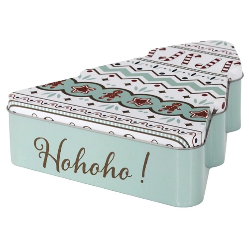 Intesi zielone metalowe pudełko świąteczne choinka dekoracyjne na ...