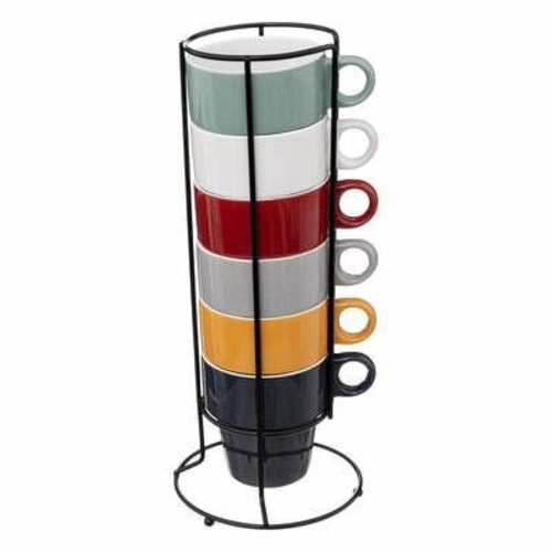 Zestaw 6 kubków ceramicznych Colorama 260ml do kawy i herbaty 5five ...